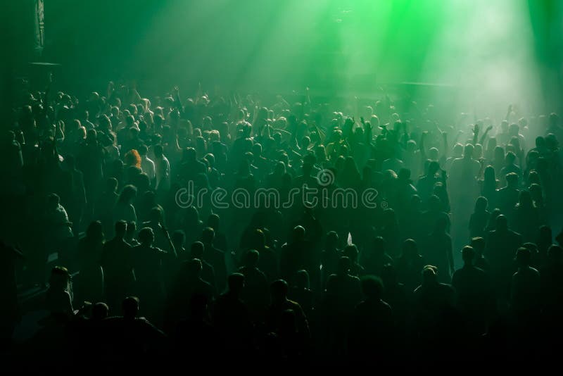 Crowd, People in Front of the Stage Stock Image - Image of event, dark ...
