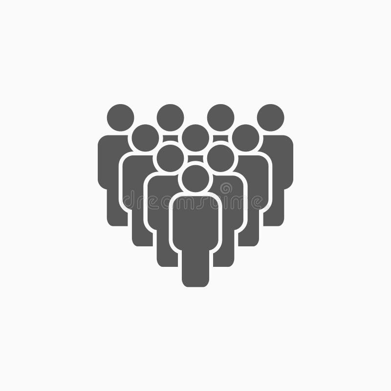 Crowd of People Icon, People, Crowd, Person, Human Stock Vector ...