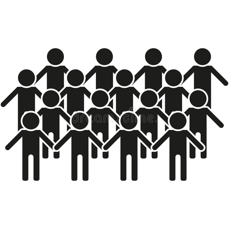 Crowd of People Icon. Business Team Symbol. Vector Illustration Stock ...