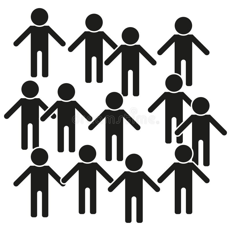 Crowd of People Icon. Business Team Symbol. Vector Illustration Stock ...