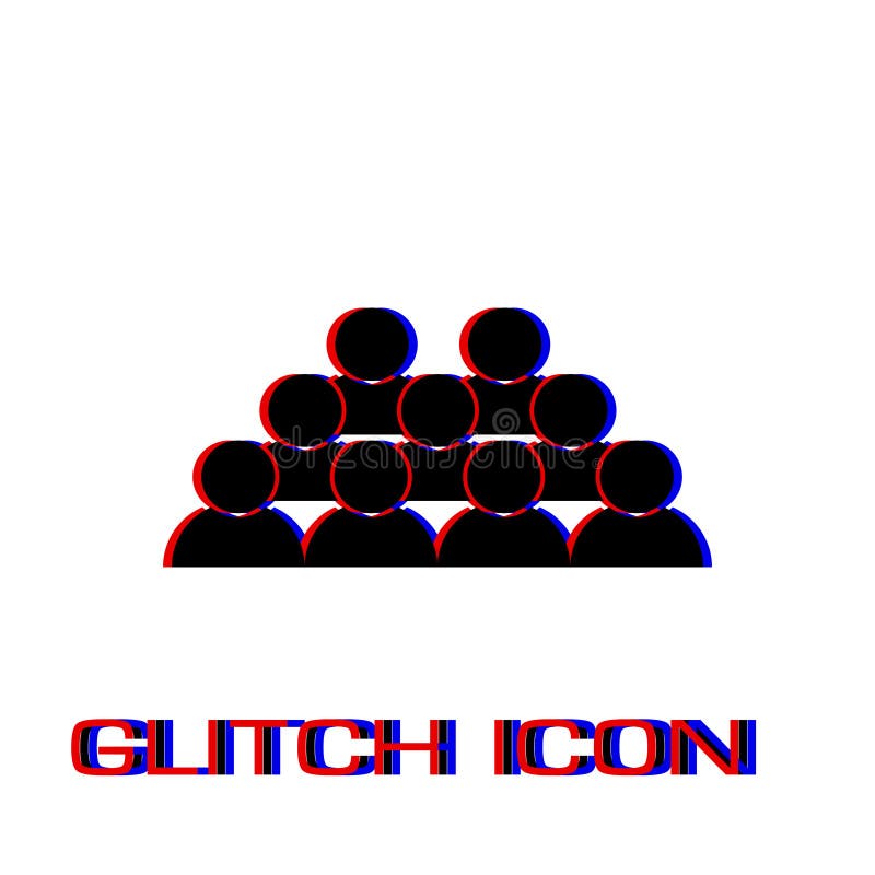 Crowd of people icon flat stock vector. Illustration of leadership ...