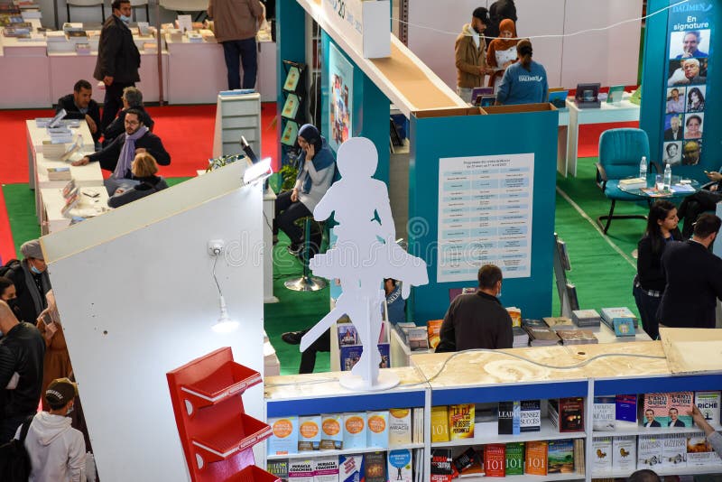 A Crowd of People Inside the Building of the Algiers International Book ...