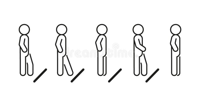 Crowd People in Line with Safe Distance, Waiting in Queue. Long Wait ...