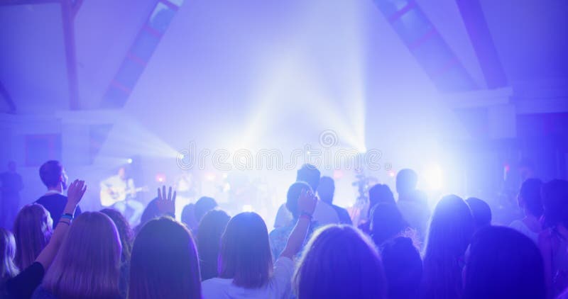 Christian Worship Concert with Group Prayer and Praise at Church Stock ... Christian Worship Concert with Group Prayer and Praise at Church Stock ...