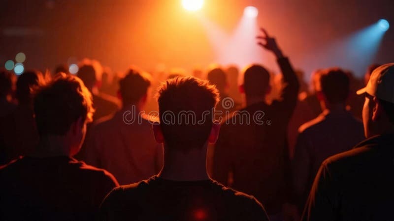 A Crowd of People in Rays of Light Stock Illustration - Illustration of ...