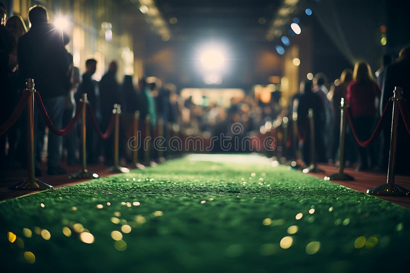 Crowd of People at the Red Carpet in the Night Club Stock Illustration ...