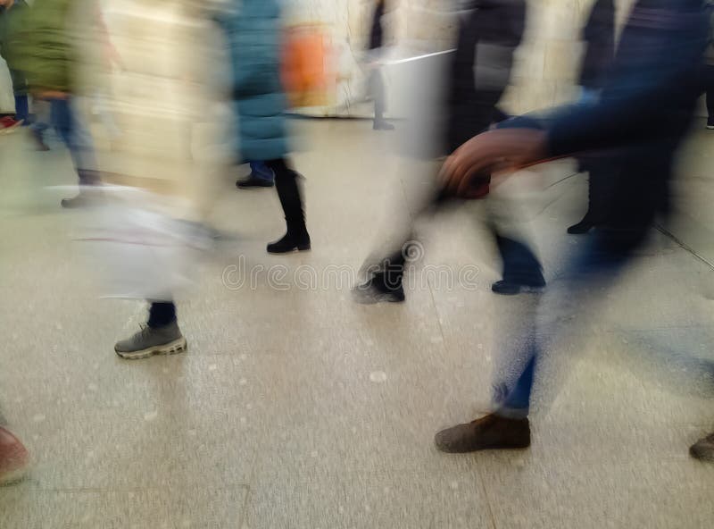 Crowd of People on the Road in the City Stock Image - Image of ...