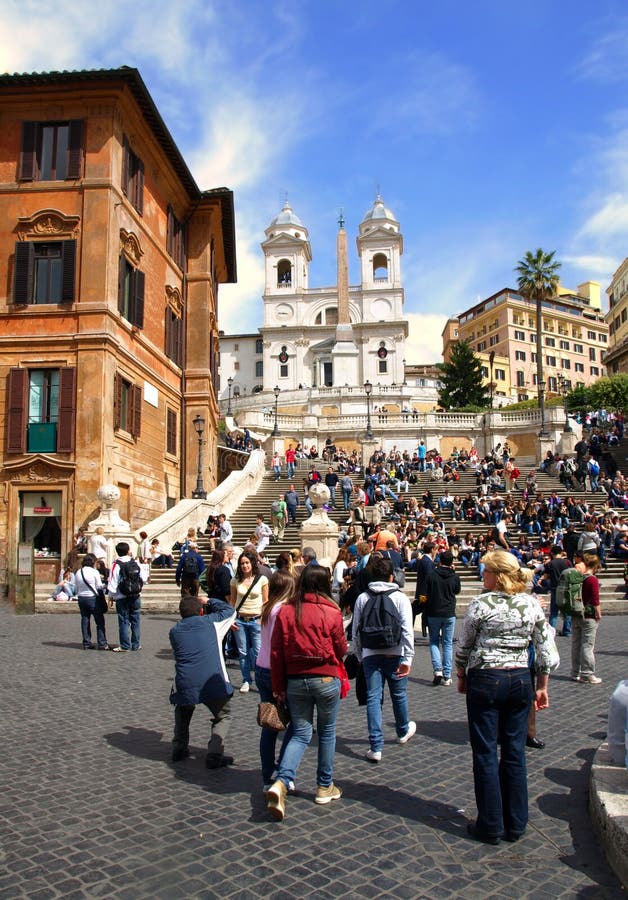 Crowd of People in the Rome Editorial Stock Image - Image of ...
