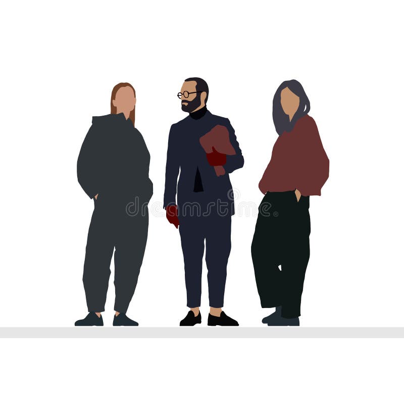 Crowd People Set. Flat Illustrated People Set - Vector Stock Vector ...