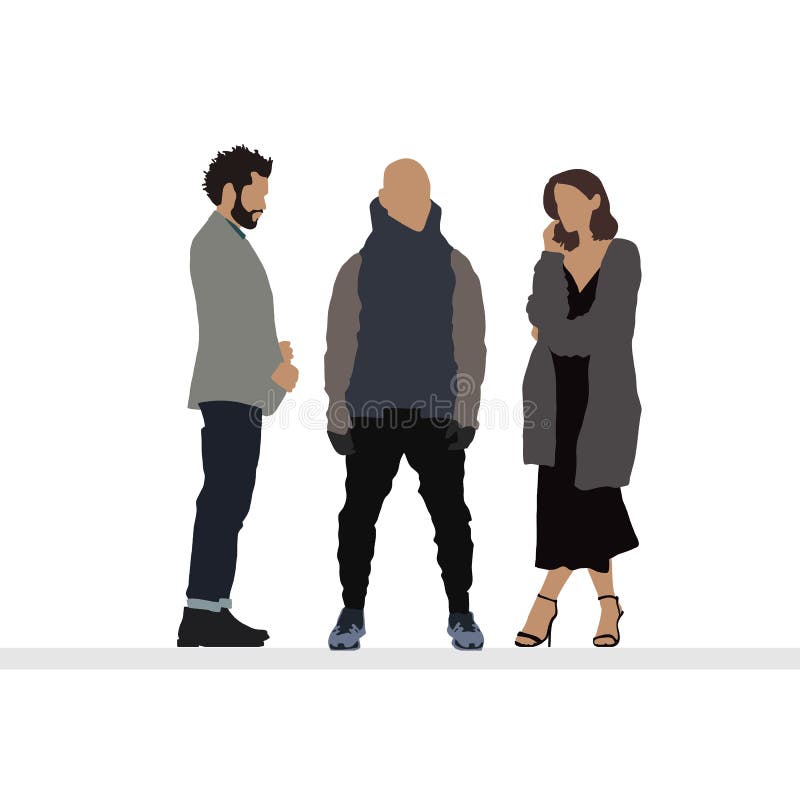 Crowd People Set. Flat Illustrated People Set - Vector Stock Vector ...