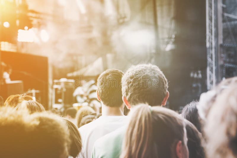 Crowd of People Standing Watching Something Editorial Stock Photo ...