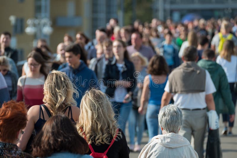 Crowd of People on the Street. Editorial Stock Photo - Image of people ...