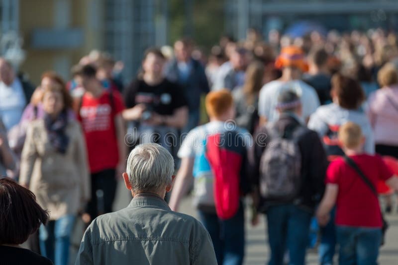 Crowd of People on the Street. Editorial Photo - Image of audience ...