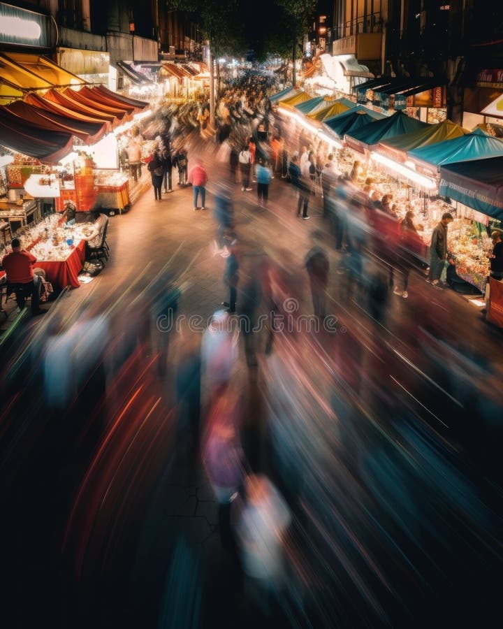 A Crowd of People on a Beach with Umbrellas. Generative AI Image. Stock ...