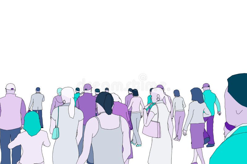 Back Crowd People Stock Illustrations – 2,666 Back Crowd People Stock ...