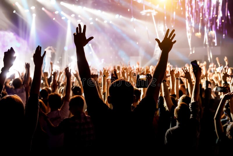 Crowd with Raised Hands on Music Concert Editorial Photo - Image of ... Crowd with Raised Hands on Music Concert Editorial Photo - Image of ...