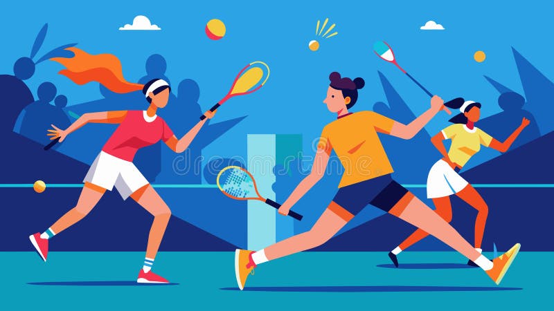 The Crowd Roars As the Players Display Impressive Footwork and ...