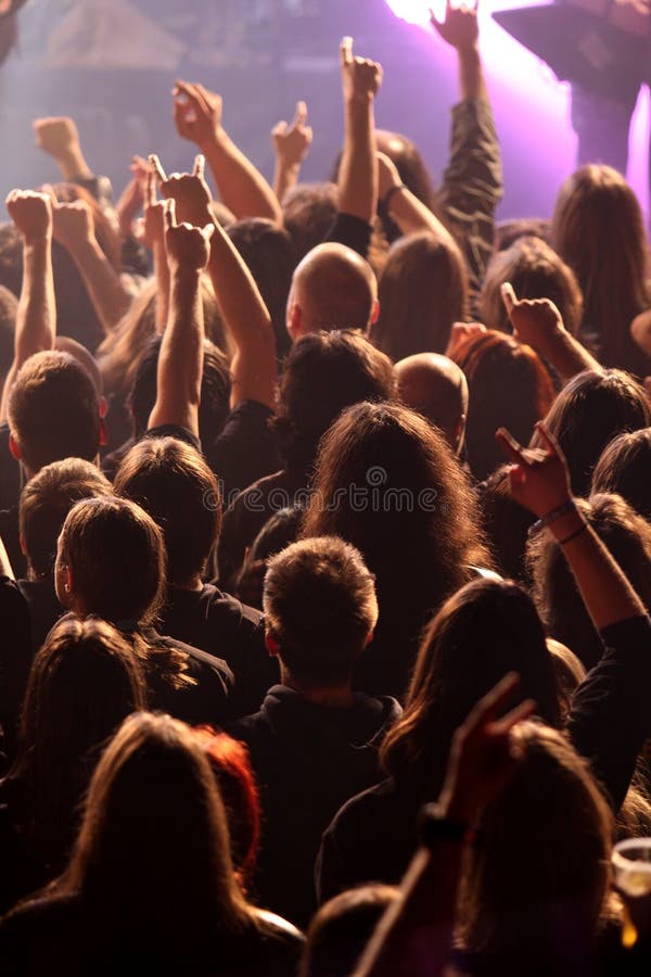 Crowd Rocking on the Concert Editorial Photography - Image of metal ...