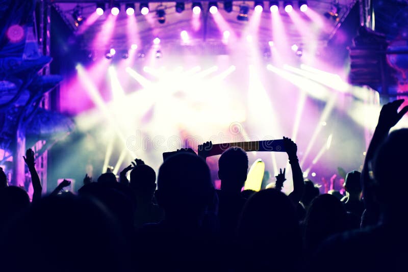 Rocking Crowd At Heavy Metal Festival / Concert Stock Image - Image of ...