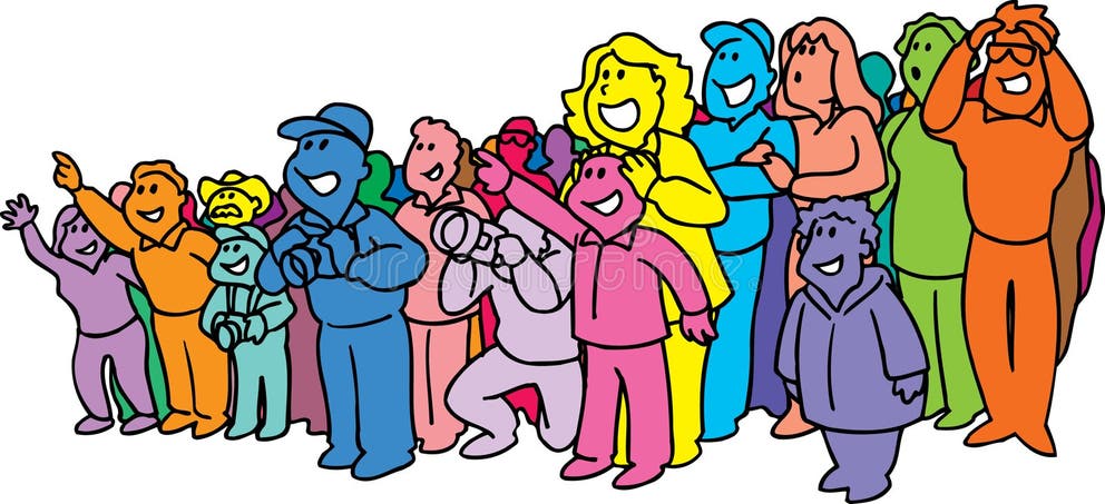 Crowd Pointing Stock Illustrations – 1,273 Crowd Pointing Stock ...