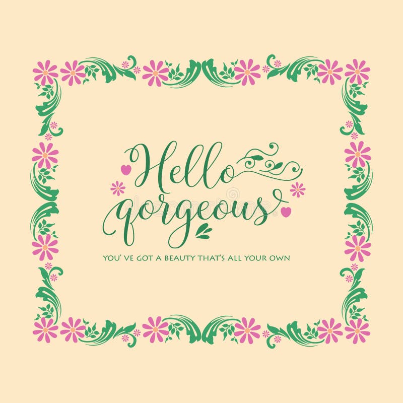 Crowd of Seamless Leaf and Flower Frame, for Elegant Hello Gorgeous ...