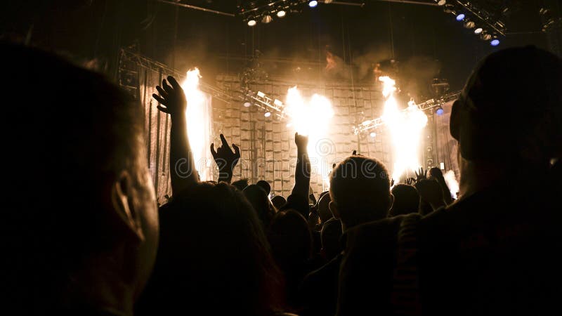 Silhouette People Rock Show Editorial Photo - Image of musician, group ...