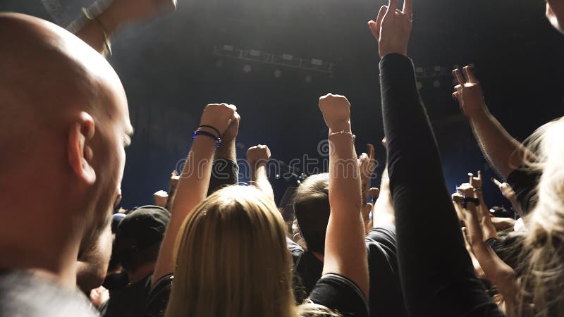 Silhouette People Rock Show Editorial Photography - Image of event ...