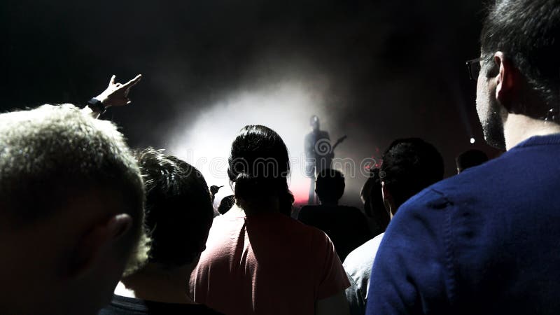 Silhouette People Rock Show Editorial Photo - Image of entertainment ...