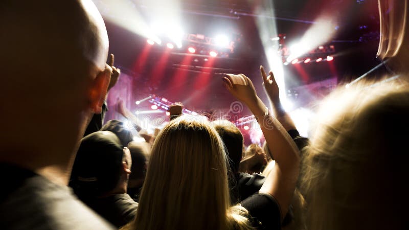 Silhouette People Rock Show Editorial Photo - Image of festival ...