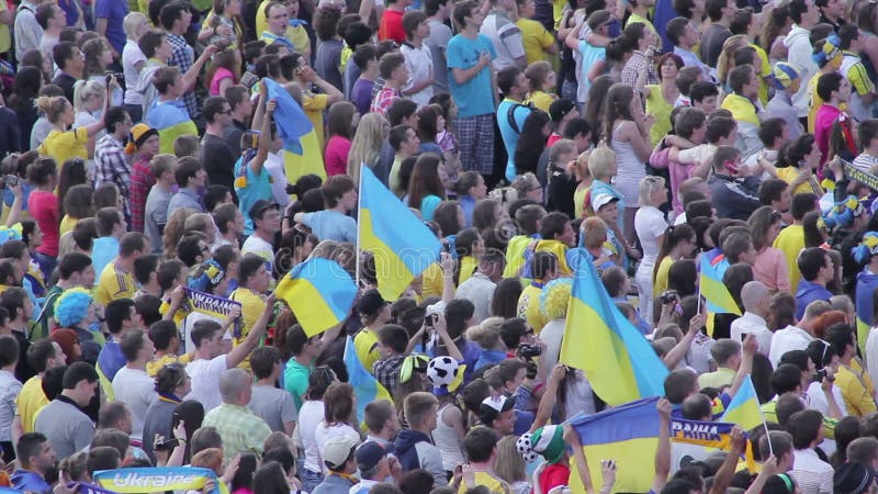 Crowd of Shouting People on the Demonstration or Sporting Event Stock ...