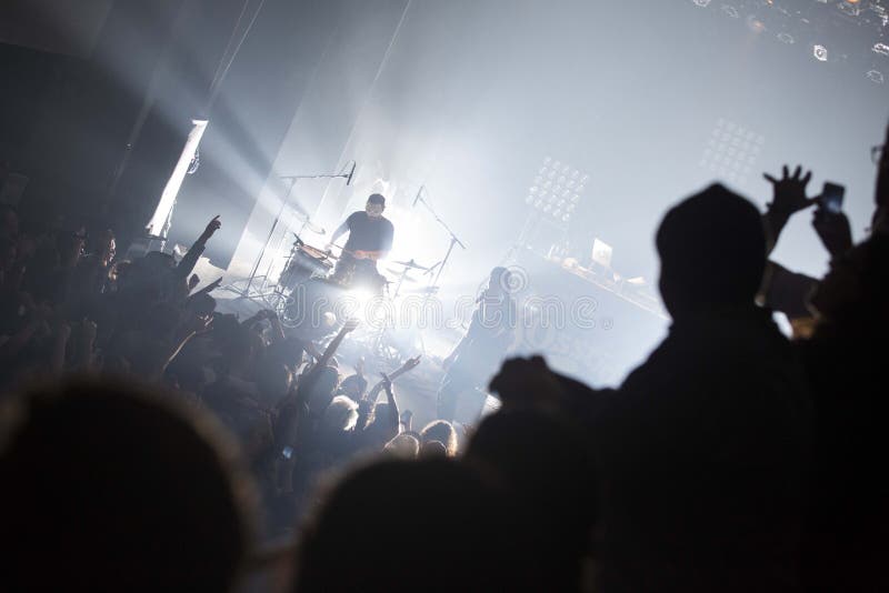 Crowd during a show editorial stock image. Image of faces - 87799929