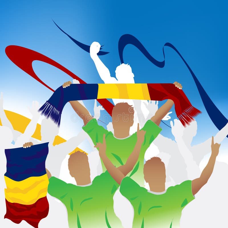 Crowd of soccer fan stock vector. Illustration of crowd - 15959795