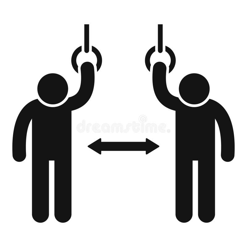 Crowd Social Distance Icon Simple Vector. Surface Door Stock Vector ...