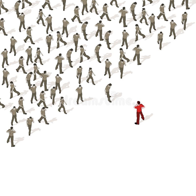 Crowd Source - Group Separation Stock Illustration - Illustration of ...