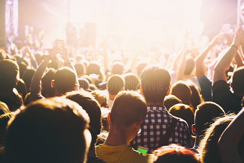 Crowd of Spectators Having Fun at a Concert. Editorial Photo - Image of ...