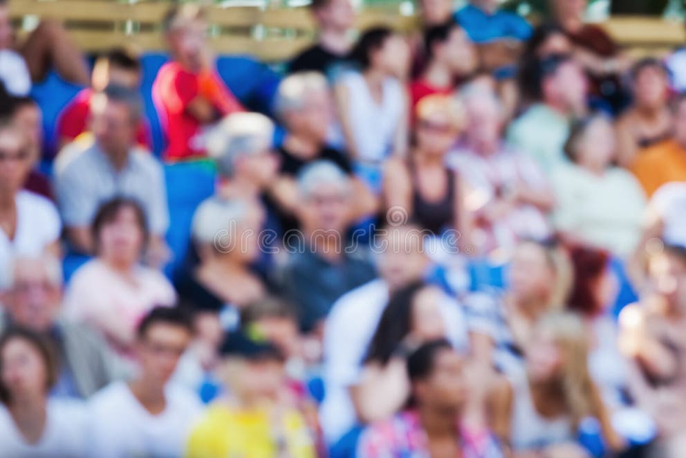 Crowd of Spectators Out of Focus Stock Image - Image of mass, people ...