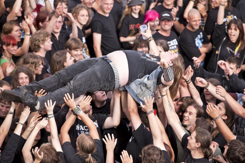 Crowd Surfing at Wacken Festival Editorial Image - Image of rock ...