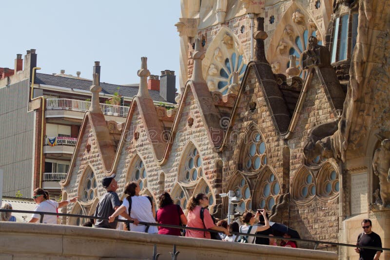 A Crowd of Tourists Admiring the Intricate Architecture of a Famous ...