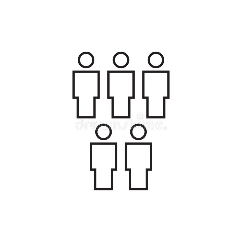 Crowd Vector Icon Logo Design Stock Vector - Illustration of team ...