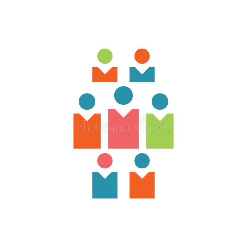 Crowd Vector Icon Logo Design Stock Vector - Illustration of teamwork ...