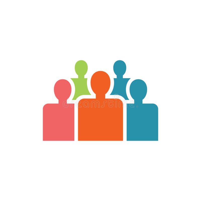 Crowd Vector Icon Logo Design Stock Vector - Illustration of ...