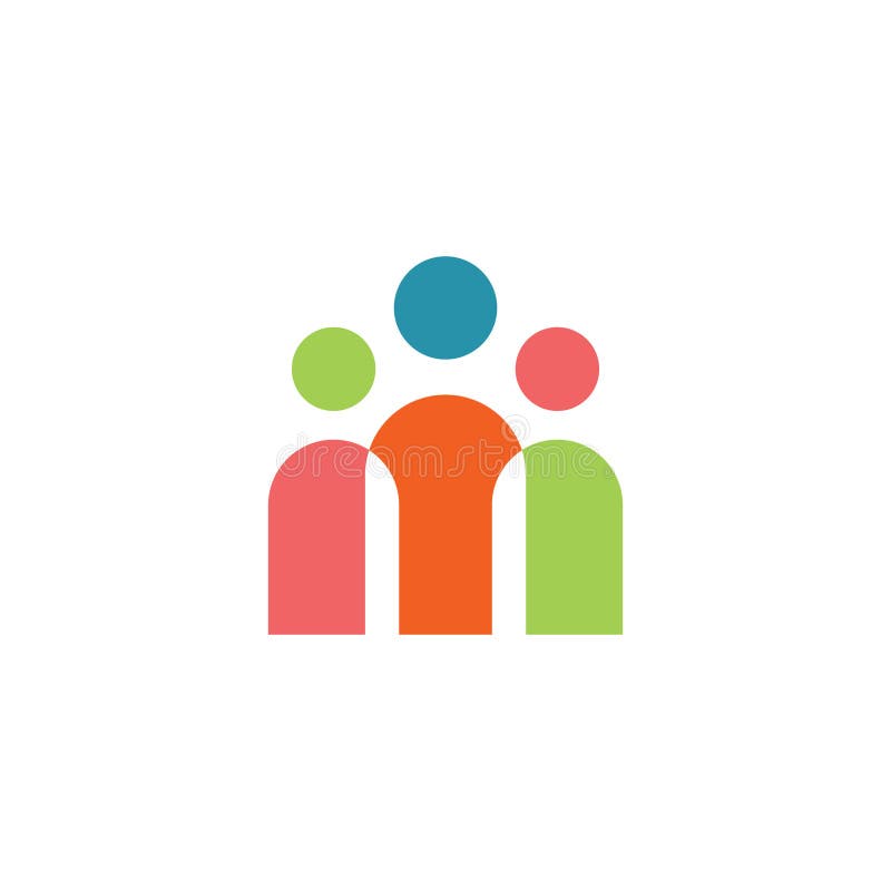 Crowd Vector Icon Logo Design Stock Vector - Illustration of ...