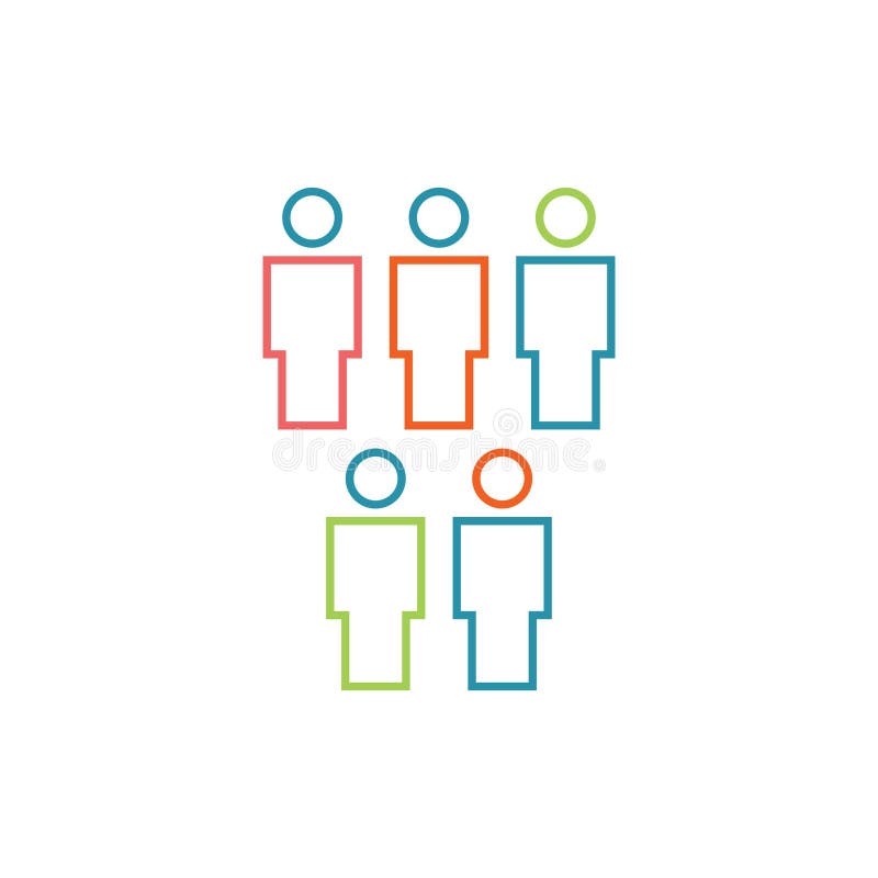 Crowd Vector Icon Logo Design Stock Vector - Illustration of teamwork ...
