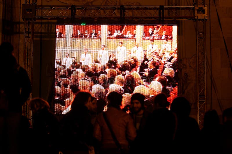 Crowd watching the event editorial image. Image of public - 21757405