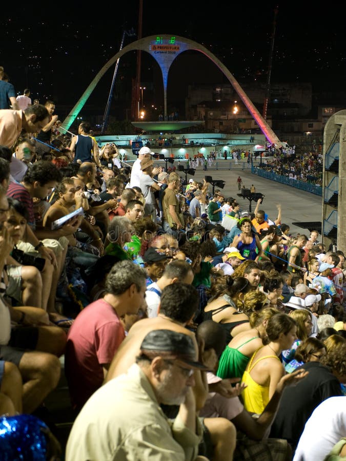 Crowd Watching Rio Carnival, Brazil. Editorial Photo - Image of view ...