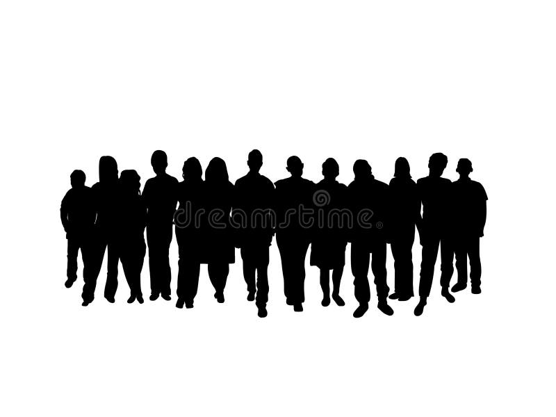 Large crowd of people stock vector. Illustration of crowd - 4259743