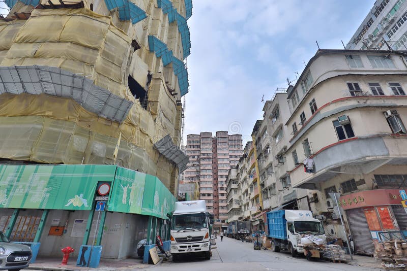 Crowded Apartment Building in Kowloon Hong Kong Editorial Stock Image ...