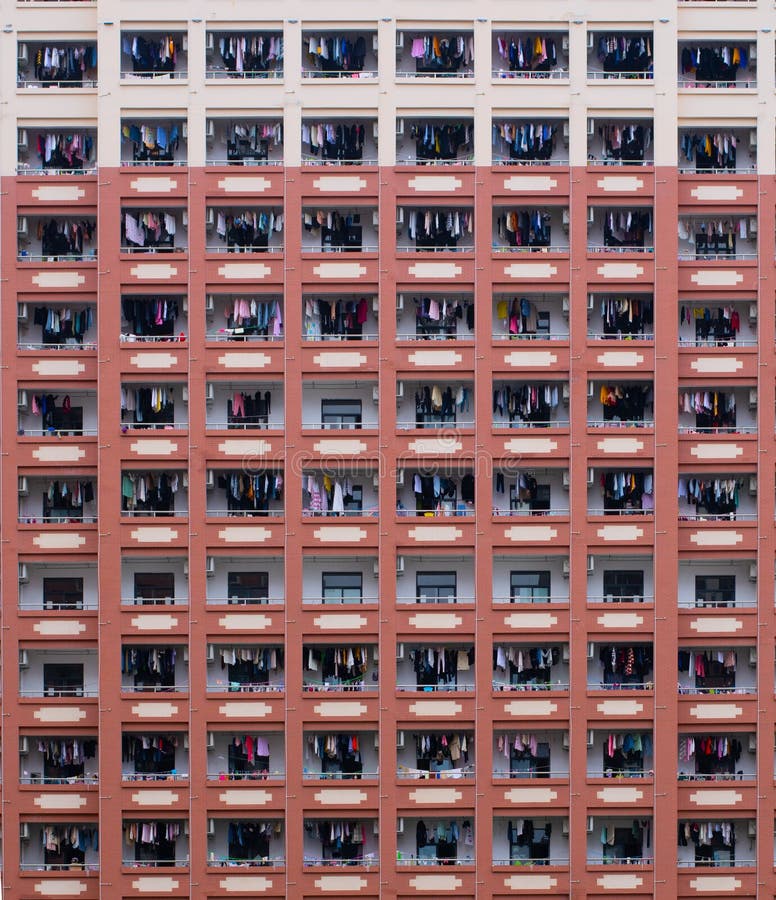 Crowded apartment building stock photo. Image of modern - 145389362
