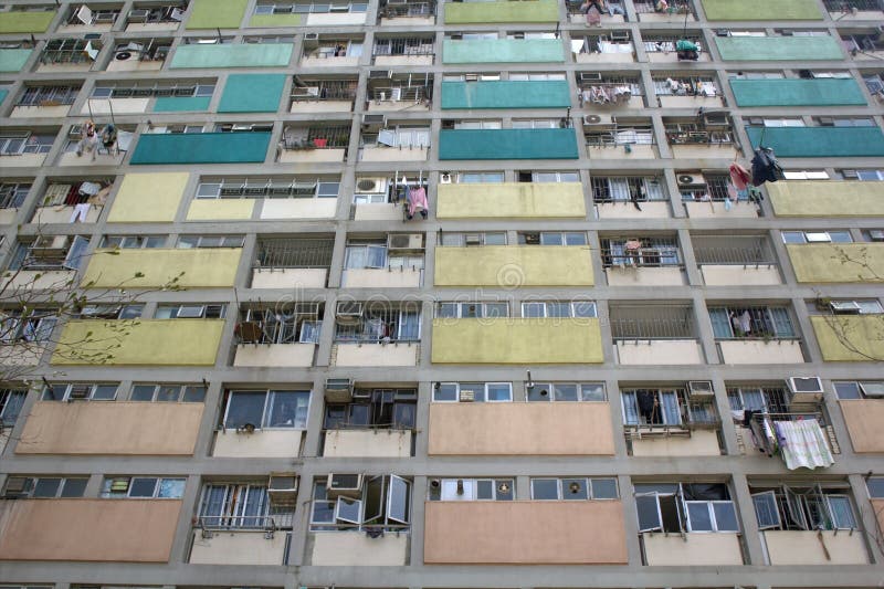 Crowded Apartments stock image. Image of building, exterior - 18611207