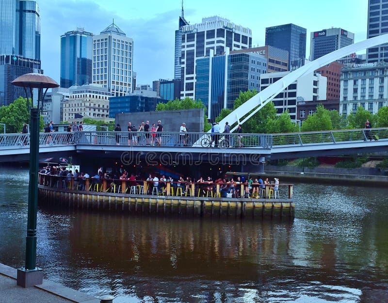 Crowded Bar Under the Bridge Editorial Image - Image of abstract ...